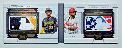 ANDREW MCCUTCHEN 2024 TOPPS DEFINITIVE DUAL MLB LOGO MAN PATCH BOOK 1/1 ...