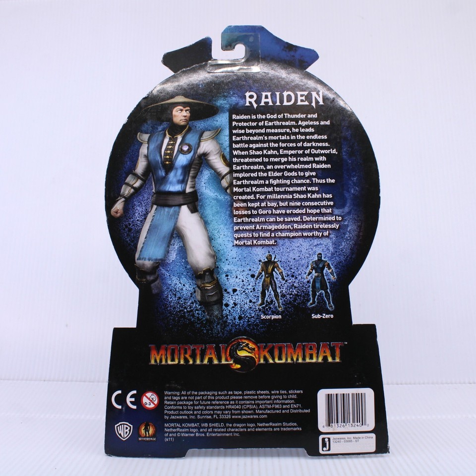 E1 Jazwares Mortal Kombat RAIDEN SDCC TRU Toys R Us Exclusive Action ...