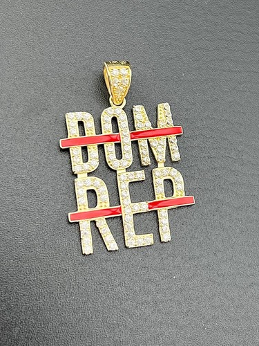 14k Yellow Gold 3 Grams Dominican Republic Inspired Pendant - DOM REP ...
