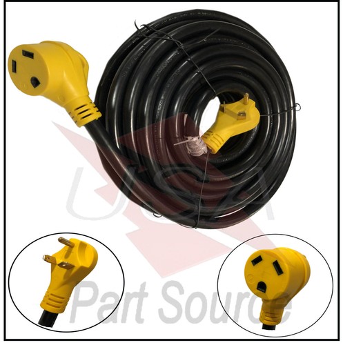 30 Foot RV Extension Cord 30 Amp Power Supply Cable for Trailer Camper ...