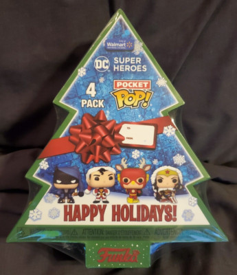 Funko Pop! Pocket POP 4-Piece DC Holiday Tree Box Set - Walmart ...