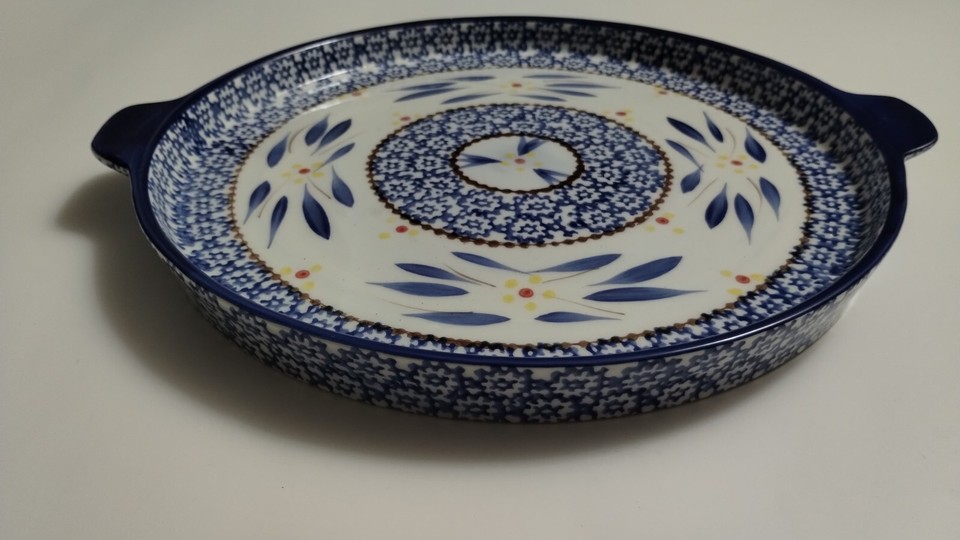 Temptations Ovenware World Blue 11” Round Serving Tray Platter | eBay