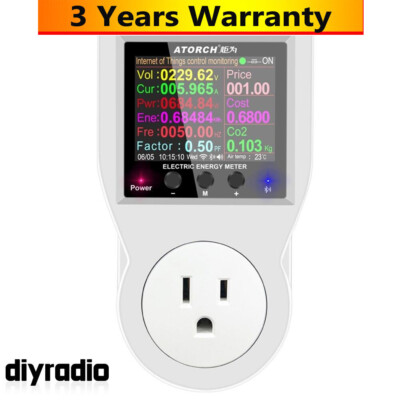 ATORCH S1 Bluetooth Electric Energy Meter Power Socket Multi Monitoring ...