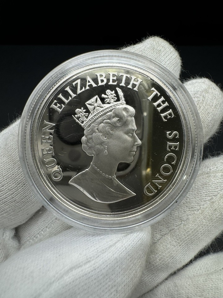 1987 Falkland Is. Silver Proof Silver Coin - WWF, World Wildlife Fund ...