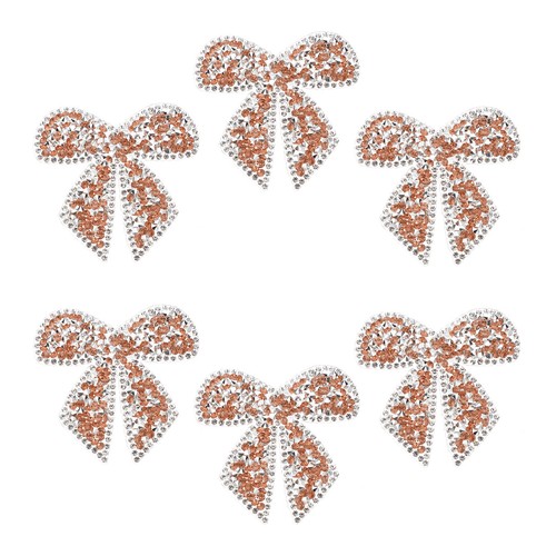 Bow Rhinestone Patches, 6 Pcs Bow Sew/Iron on Applique Patches ...