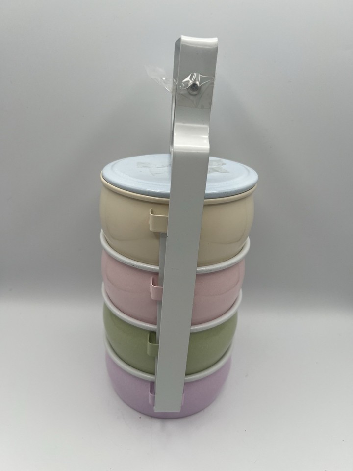 Pinto Lunch Box Thai Food Carrier Container Bento Enamelware ...