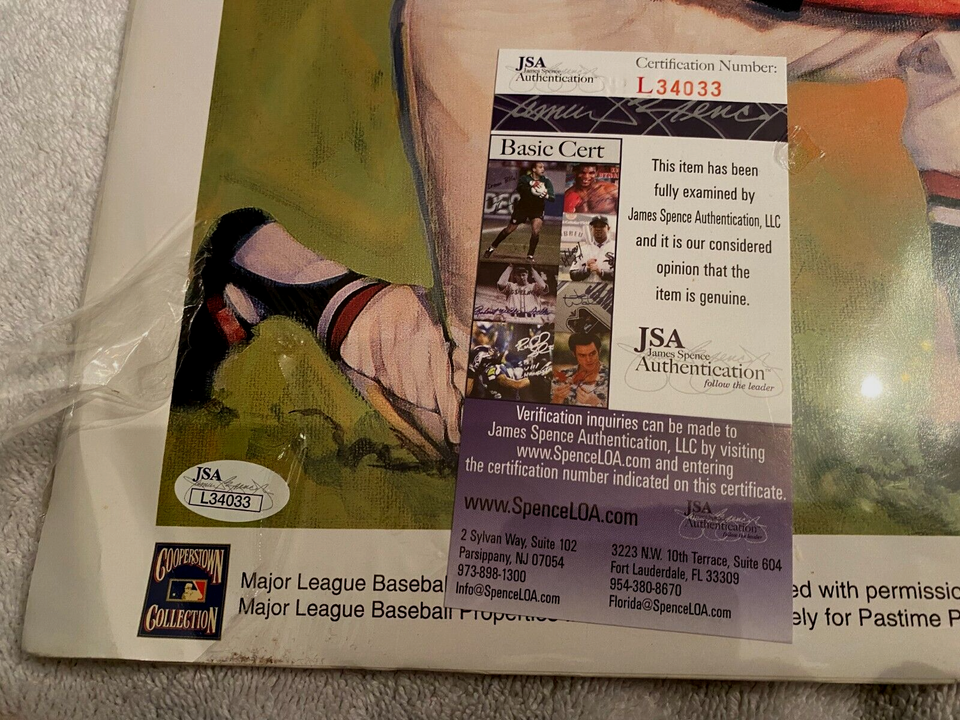 WARREN SPAHN & GAYLORD PERRY Signed(25x36)300 Win Poster/Photo-JSA ...