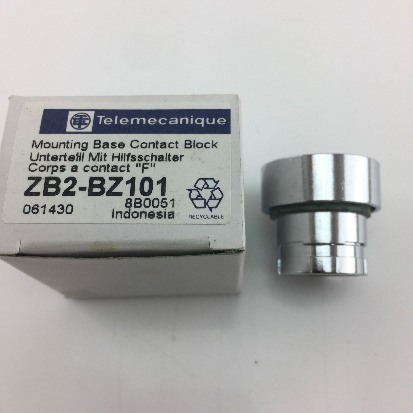 TELEMACANIQUE ZB2-BZ101 Push Button BLACK with Mounting base 1 NO ...