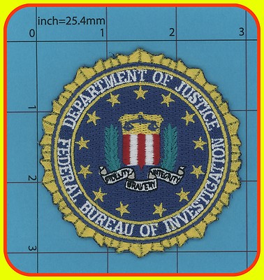 FBI Seal Embroidered Iron on Patch Police TOP QUALITY costume Halloween ...