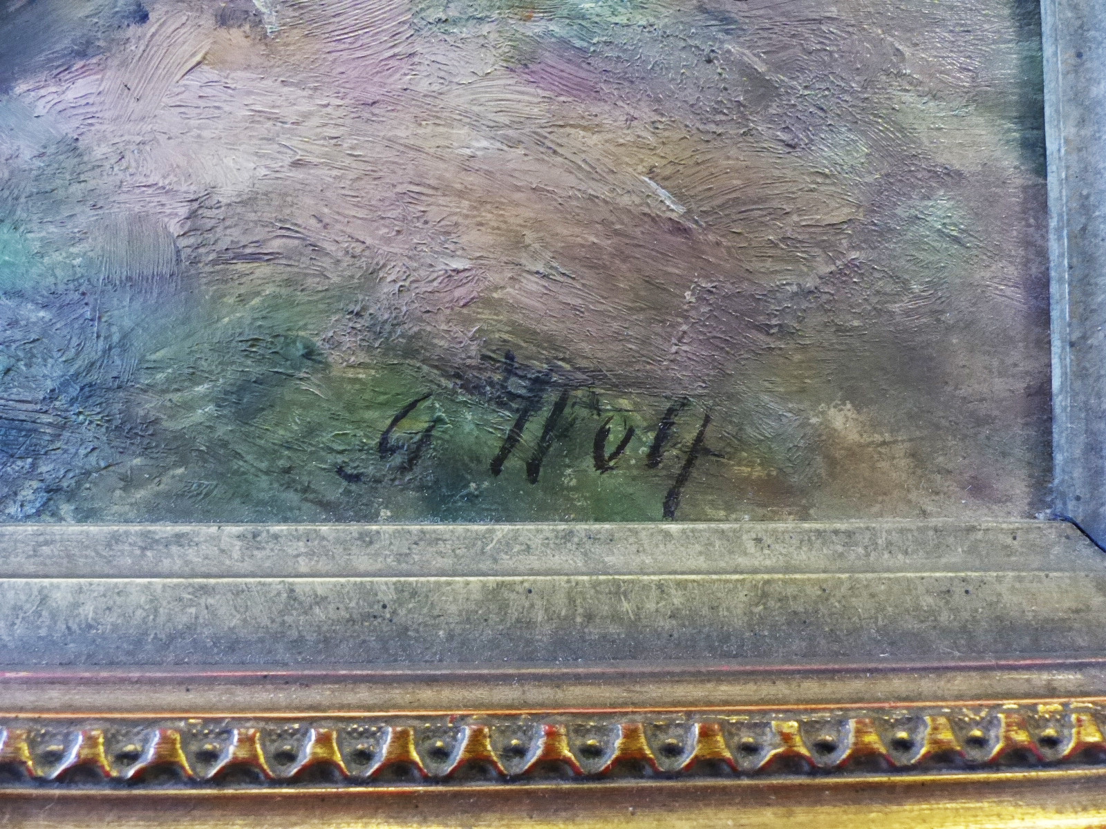 Georg Wolf (1882-1962) ' Jeune avec 2 Chèvres'Signiertes Peinture À L ...