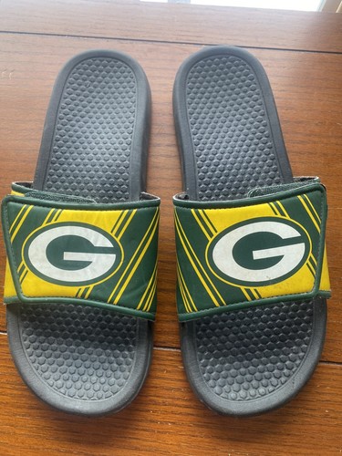 NFL Green Bay Packers Team Logo Legacy Shower Slide Flip Flop Sandals ...