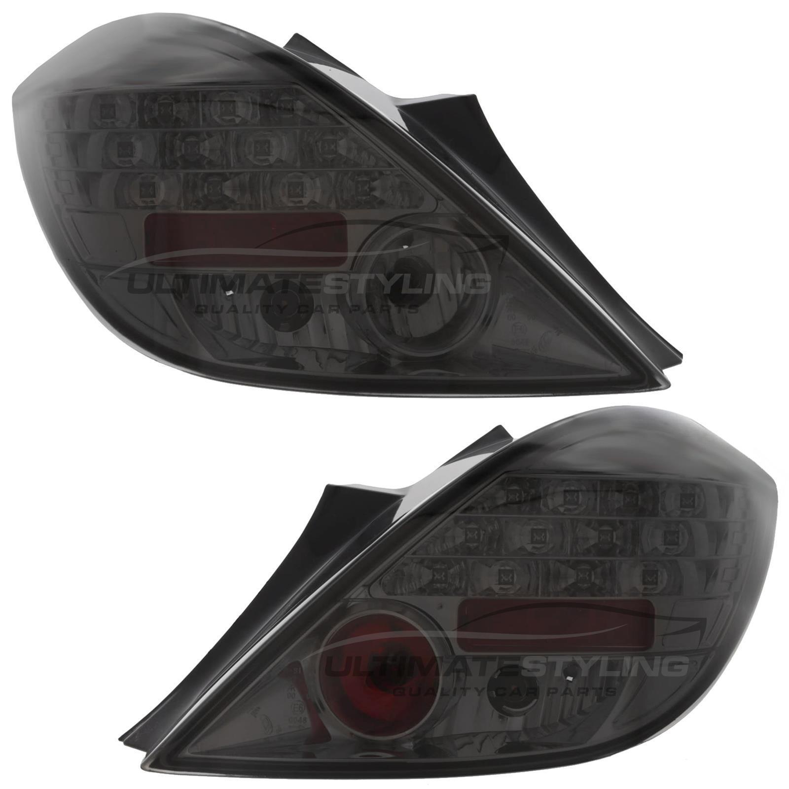 Corsa D LED Rear Back Lights 2006-2015 Smoked Upgrade Tinted Tail SXI ...