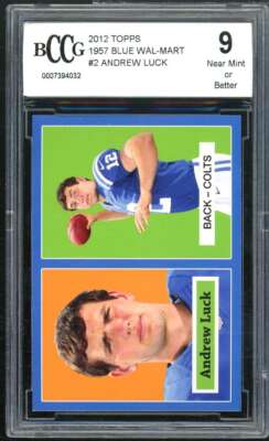 Andrew Luck Rookie Card 2012 Topps 1957 Blue Wal-Mart #2 BGS BCCG 9 | eBay