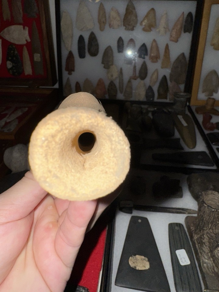 Native American Sandstone Frog Effigy Smoking Pipe Artifact | eBay