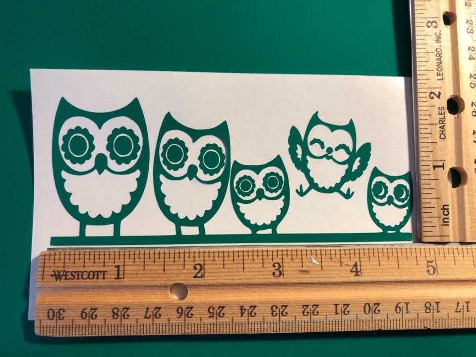Owl Family Green Vinyl Decal Sticker Window Car Electronics | eBay