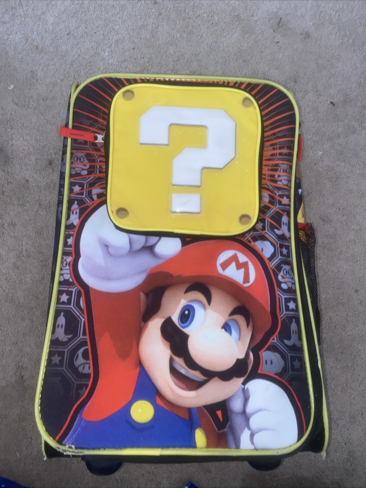 Nintendo Super Mario 18" Light Up Kid's Children's Suitcase Travel ...