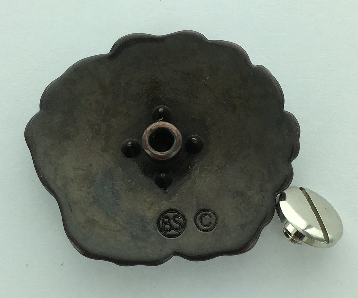 WESTERN LEATHER CRAFT TACK COPPER ENGRAVED ROSE FLOWER CONCHOS 1-1/2" x ...