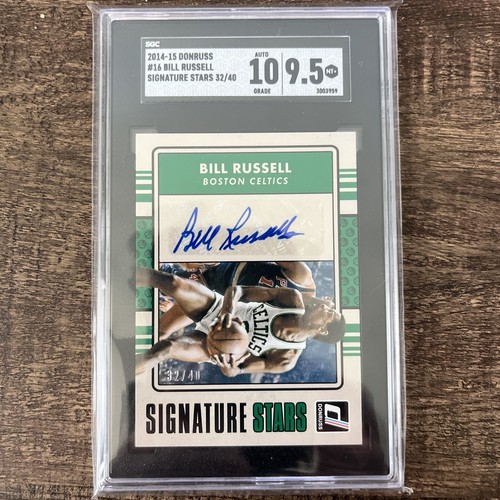 2014-15 Donruss Bill Russell Auto /40 SGC 9.5!! | eBay