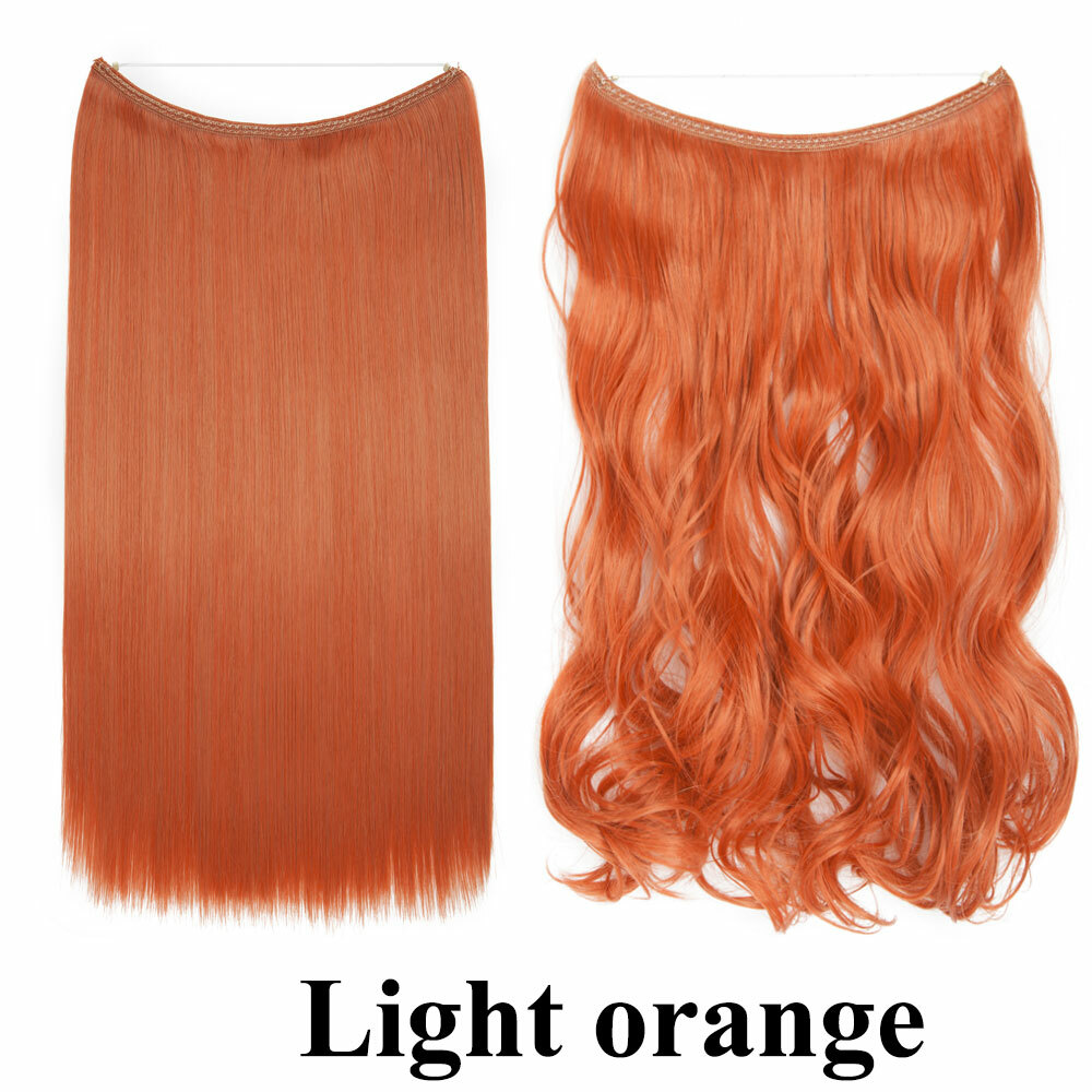 Long Real Straight Curly Wire Headband One Piece Clip in on Hair ...