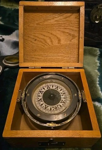 Dickson Boxed Gimball Ships Compass 1957 MILITARY CAPTAINS PERSONAL | eBay