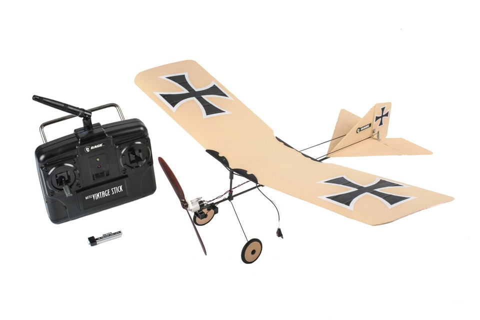Vintage Stick Micro RTF RC Airplane With 2.4ghz Radio+Battery+Charger ...