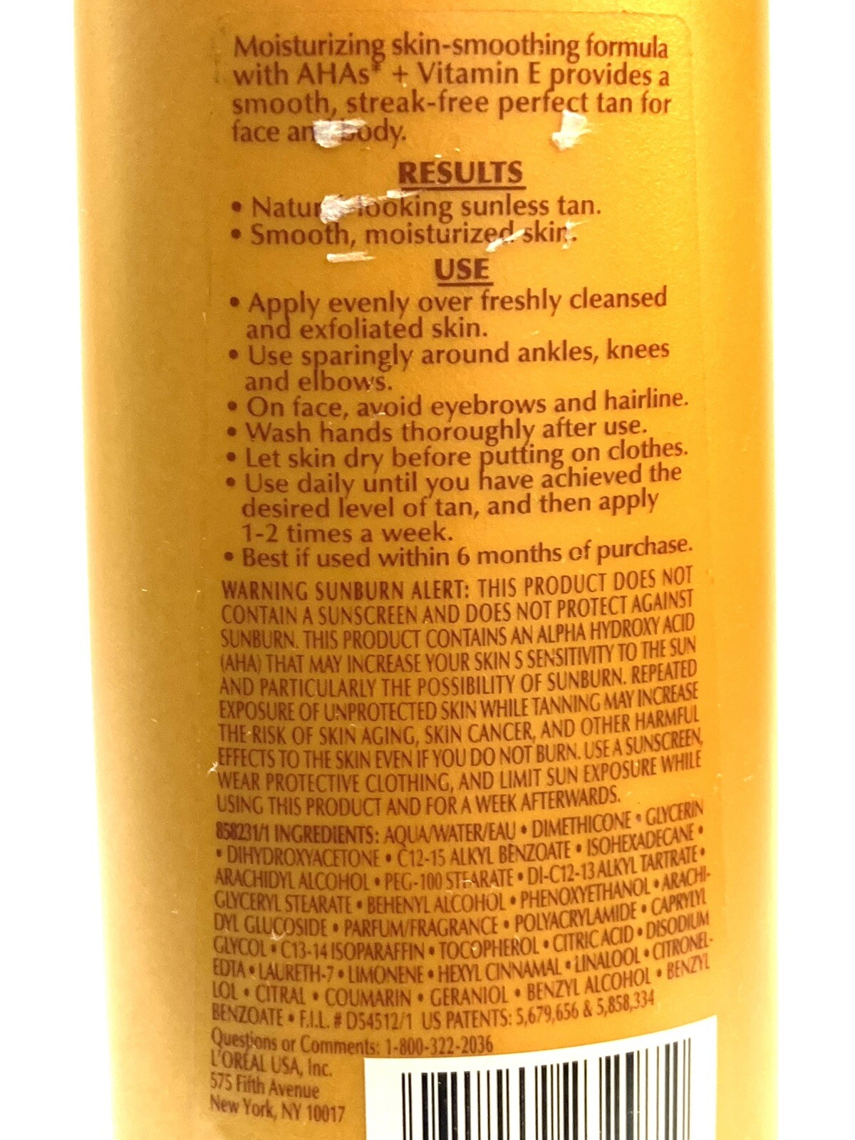 loreal sublime bronze self tanning lotion medium natural tan streak ...