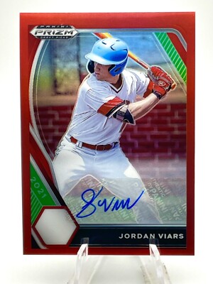 2021 Panini Prizm Draft Jordan Viars Auto Red Prizm /50 #PDP84 Phillies ...