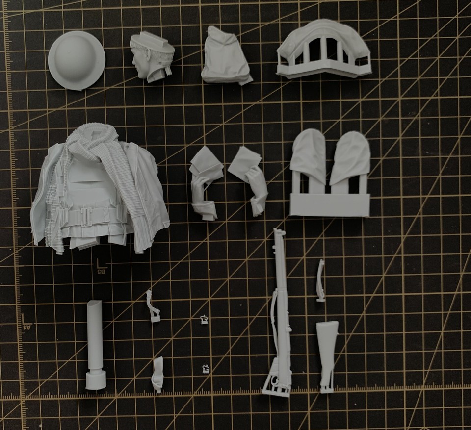 1/10 Resin WWI British Soldier Figure Bust Unpainted Unassembled y096 ...