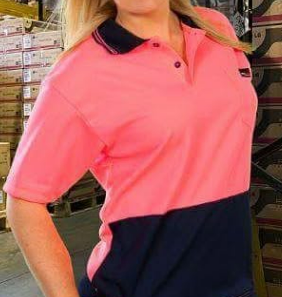 Ezy See Work Wear High Vis Women's Polo - Fluro Pink - Size 8 | eBay
