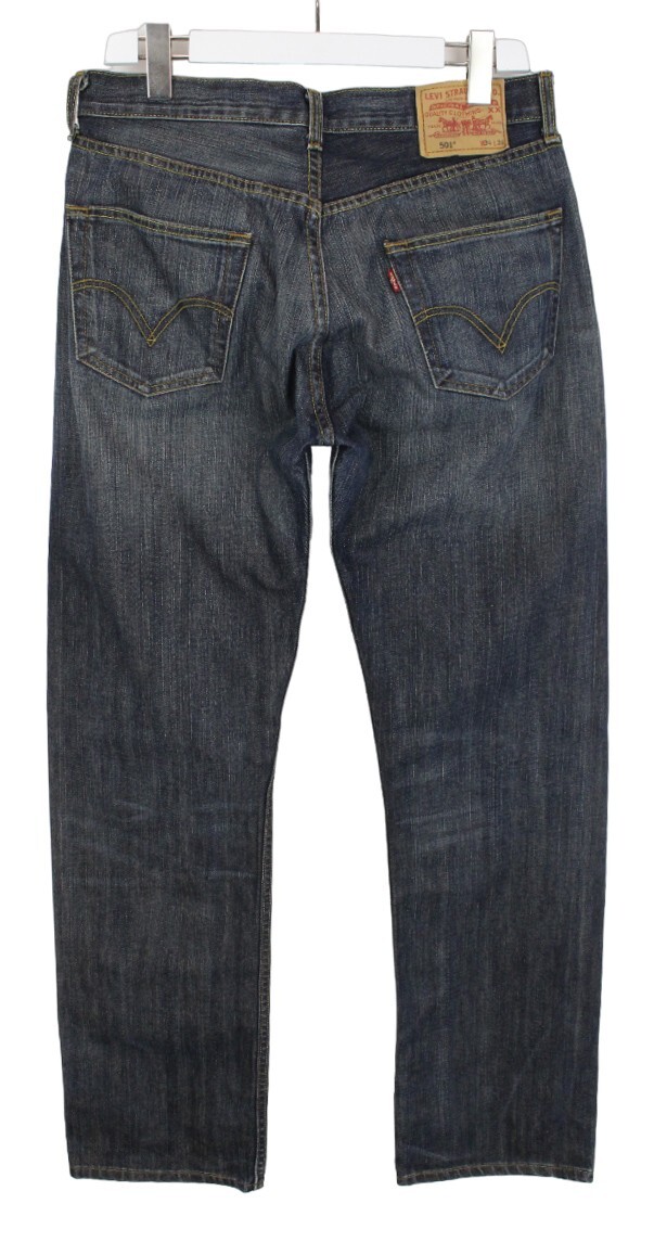 LEVI's 501 Jeans Men's W34/L36 Straight Fit Whiskers Faded Casual Button Denim | eBay