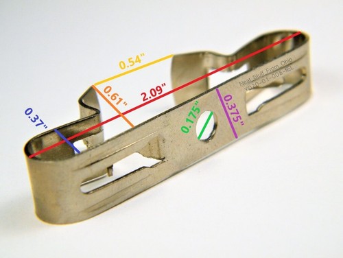 FAHNESTOCK CLIP, DOUBLE-END, PLATED NONFERROUS METAL, LARGER, FREE ...