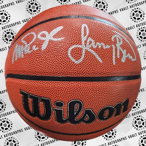 Larry Bird & Magic Johnson Signed Wilson Basketball NBA Beckett ...