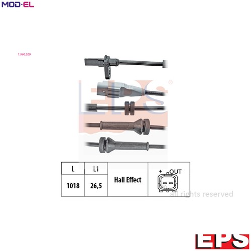 SENSOR WHEEL SPEED 1.960.209 FOR PEUGEOT PARTNER/TEPEE/Box/Body/MPV ...