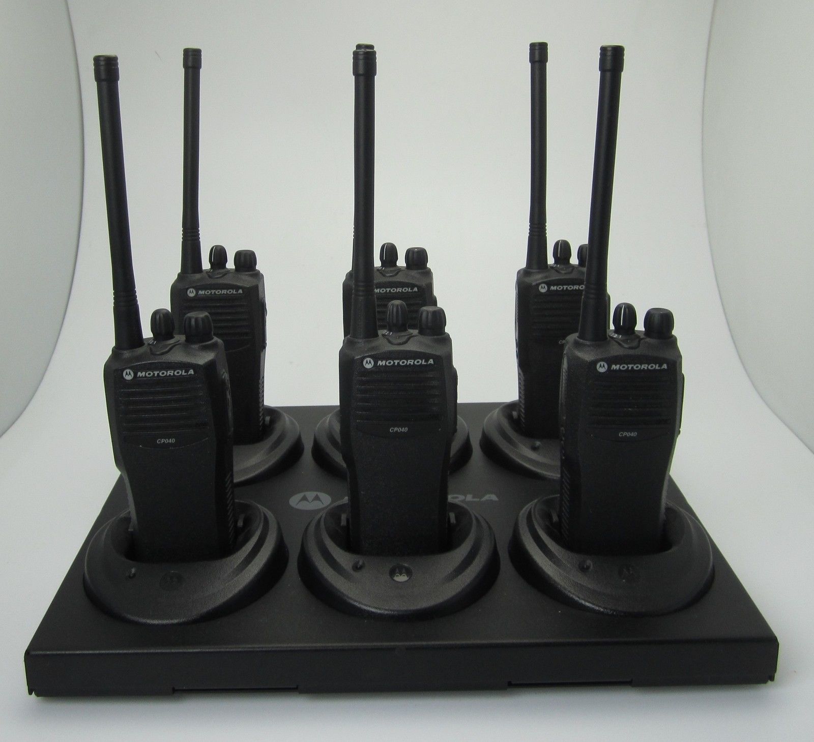 6 x Motorola CP040 UHF Funkgerät CP 040 mit 6er Original Schnelllader ...
