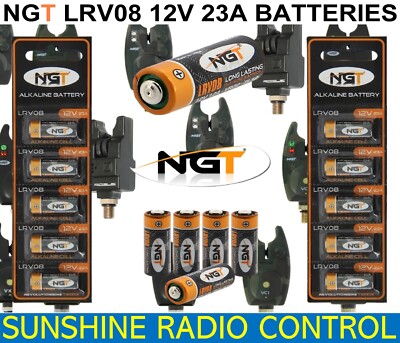 NGT LRV08 Carp Fishing Bite Alarm Batteries 12v 23A Battery For VX1 VC1 ...