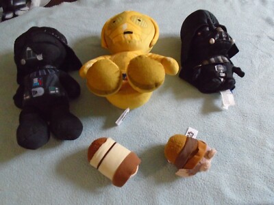 Lucas Film Star Wars Soft Toys x 5 Talking Darth Vader, C3P19.99O etc ...