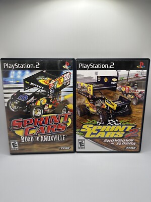 Sprint Cars 1 2 3 World Outlaws Knoxville & Eldora CIB PS2 Lot ...