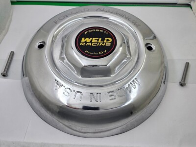 WELD RACING FORGED ALLOY CENTER CAP # 9 3/4 " INCH X 2 " INCH POLISHED ...