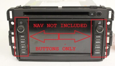 GM CHEVROLET CHEVY DENSO MADE NAVIGATION RADIO KNOBS & BUTTONS SET 2007 ...