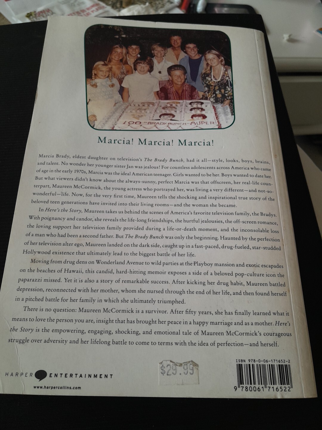 MAUREEN MCCORMICK HERE'S THE STORY SURVIVING MARCIA BRADY P/BACK VGC | eBay