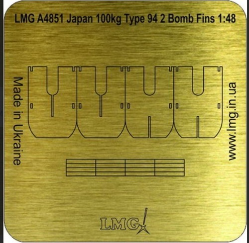 Japan 100kg Type 94 8 Bomb Fins thickness 0,2mm 1/48 LMG BA-48055 | eBay