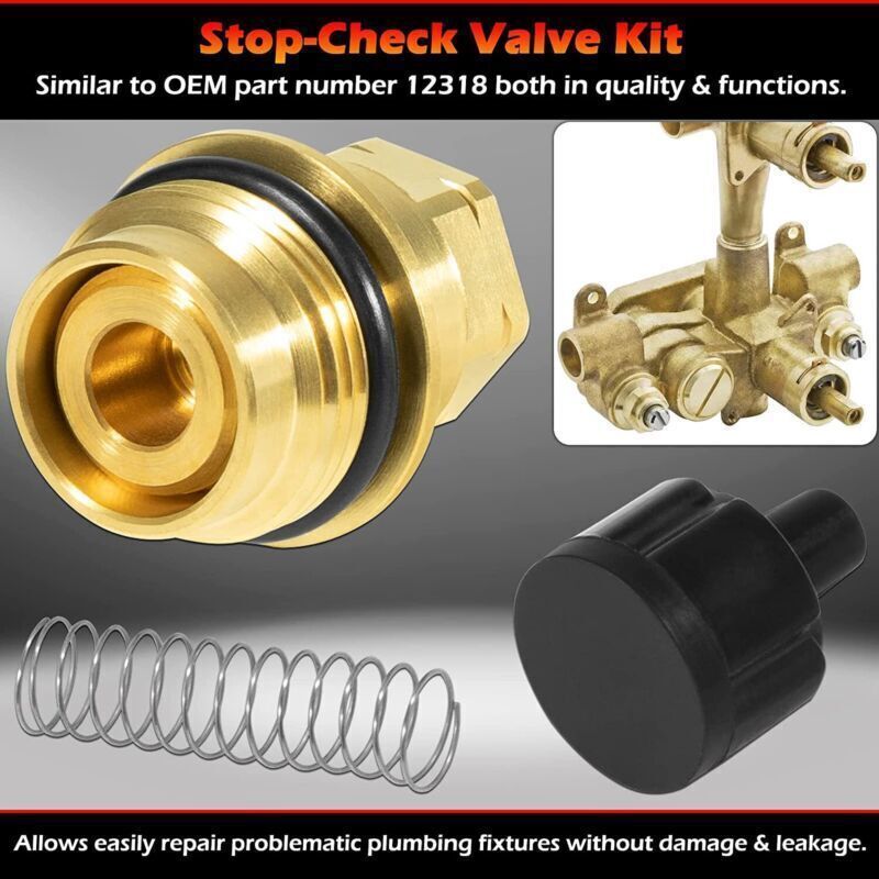 12318 Stop-Check Valve Kit for Moen Legend Icon One-Handle Tub, Shower ...