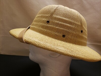 Explorer Costume Adult Vintage Woven Straw / Pith Helmet Safari ...