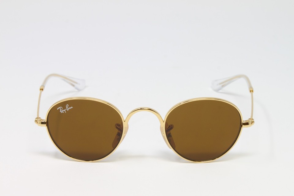 Ray Ban Junior JR9537S-2233 Kids Sunglasses Gold 40mm SMALL Round Metal ...