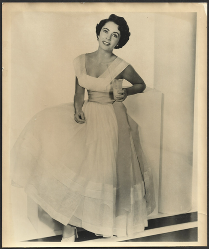 ELIZABETH TAYLOR VINTAGE ORIGINAL PHOTO ACTRESS HOLLYWOOD STYLISH DRESS ...