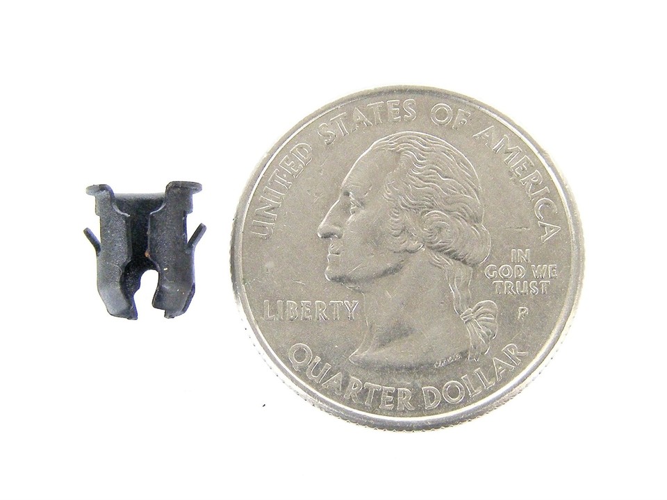GM Barrel Clips- Fit 1/4" Hole- 7/32" Stud- Emblem Trim Chrome etc ...