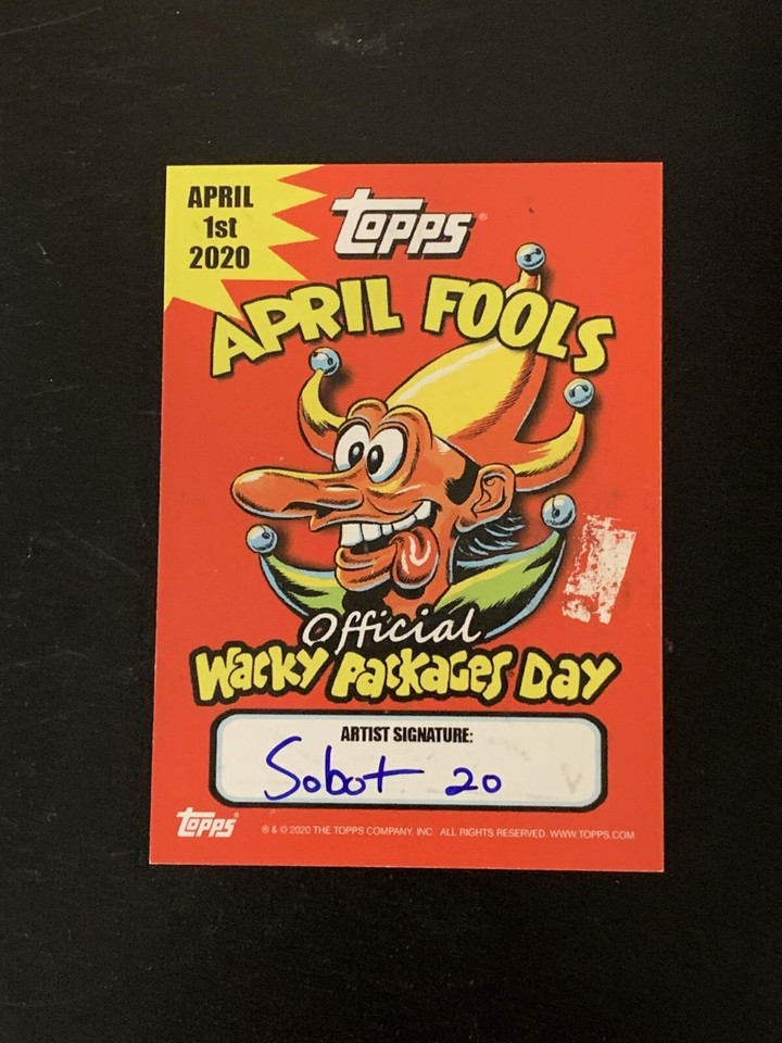 2021 Topps Wacky Package April Fools Postcards Men's Romaine Sobot ...
