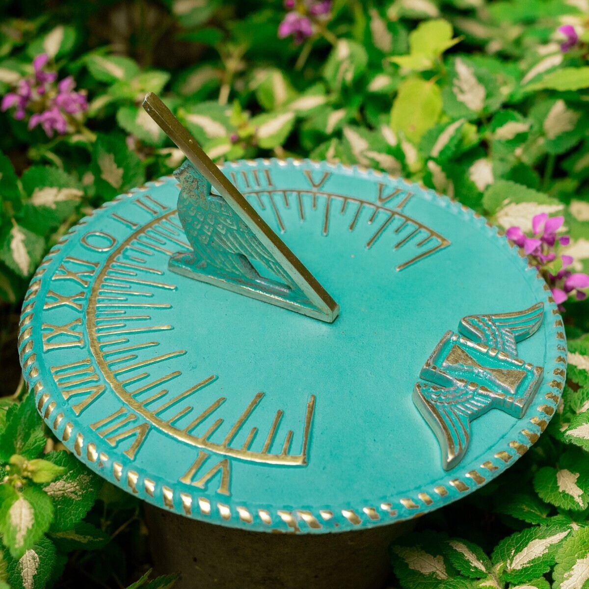 Sundial Verdigris Solid Brass Garden Clock 10'' Diameter Renovators ...