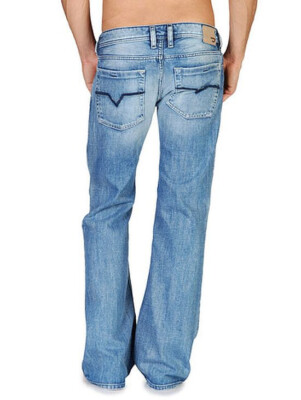 $425 Designer DIESEL Men D&G Distress Celebrity Famous Zathan Boot Cut ...