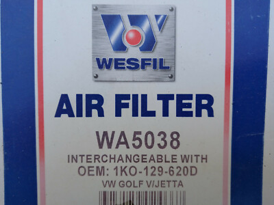WESFIL AIR FILTER WA5038 FOR VW GOLF V/JETTA 1KO-129-620D | eBay